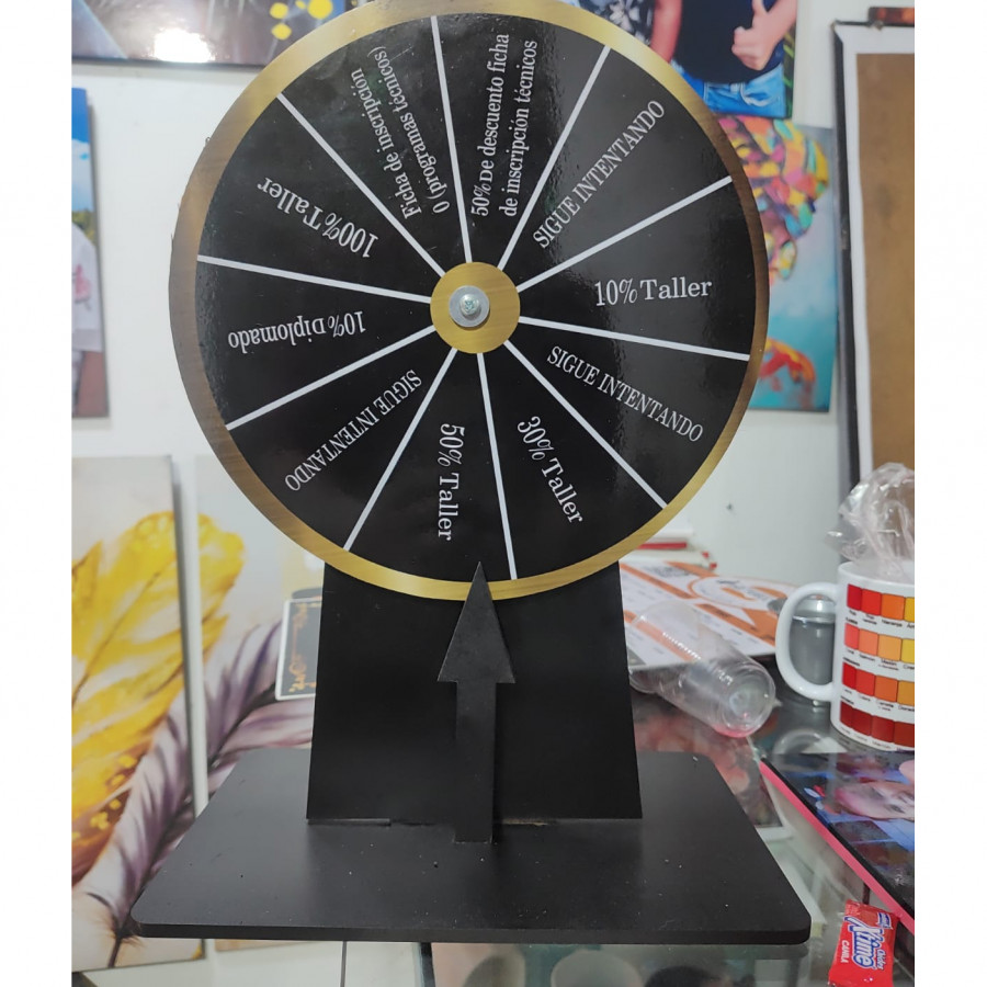 Ruleta Didactica - Mdf 5.5 Mm Vinilo Adhesivo Laminado